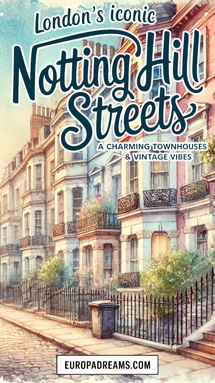 London’s Iconic Notting Hill Streets – A Charming Blend of Pastel ...